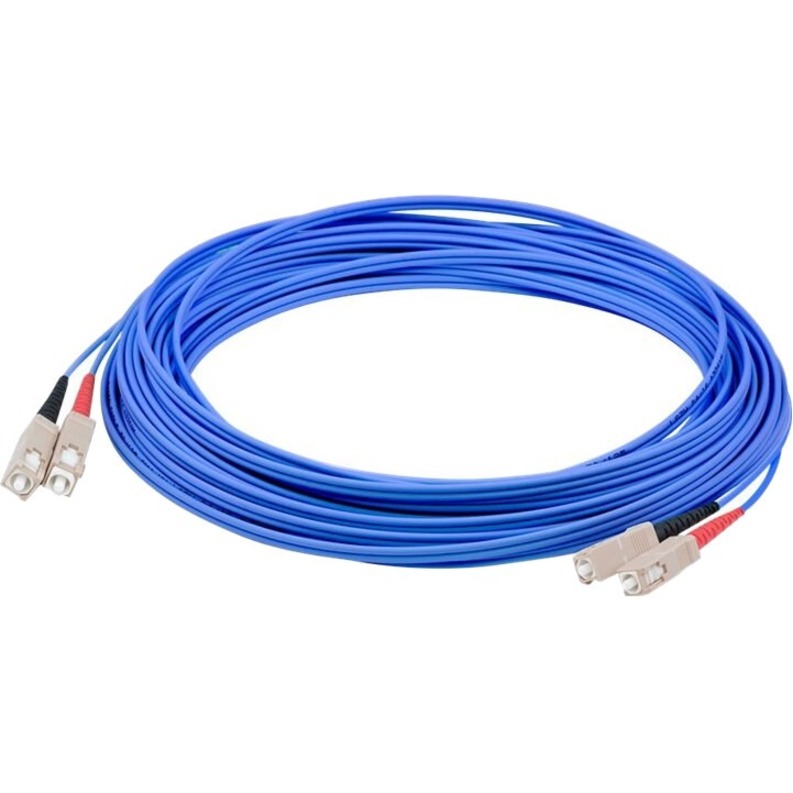 Transource. AddOn 10m SC (Male) to SC (Male) Blue OM1 Duplex PVC Fiber Patch Cable